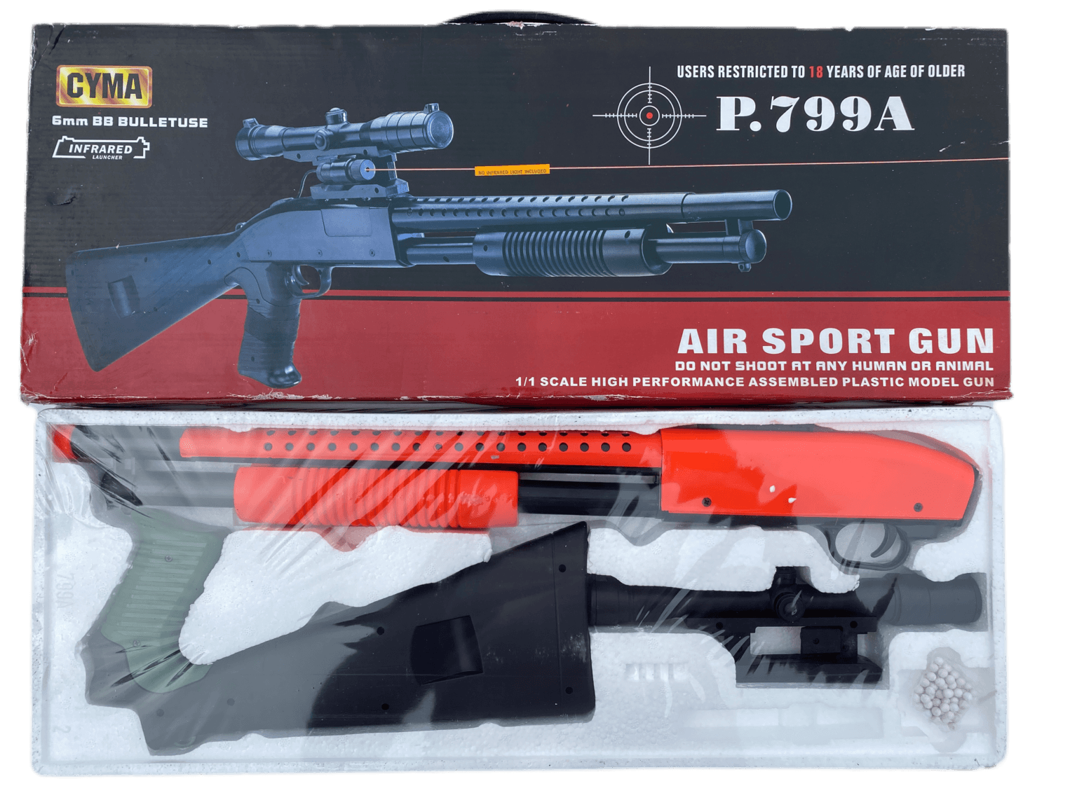 CYMA P799A Shotgun BB Gun (Orange) | BBGunsExpress