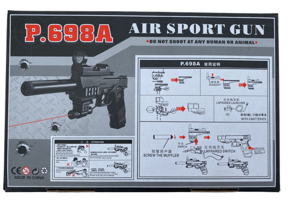 P.698A BB Gun – with Silencer, Extra Magazine, Sights and Goggles and ...